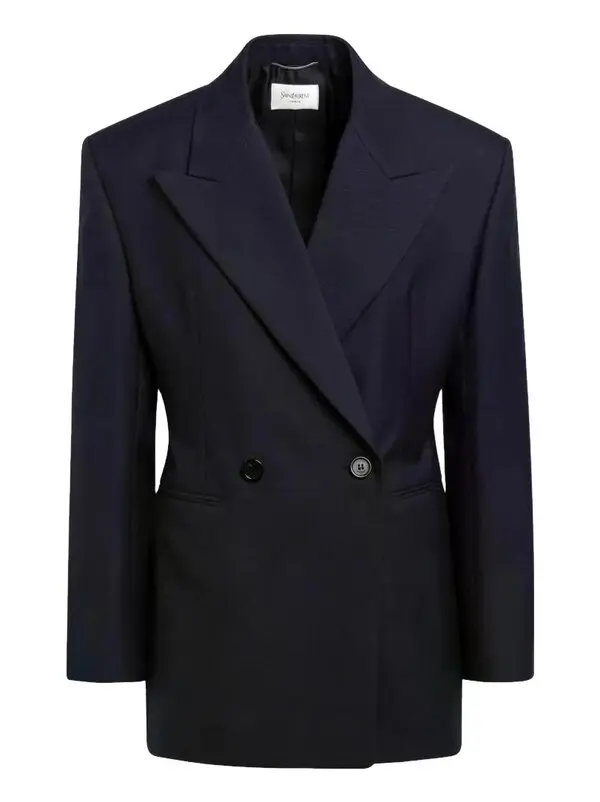 Saint Laurent Double-breasted Blazer - Blue