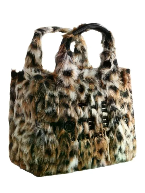 Marc Jacobs Leopard Print Faux Fur Tote Bag - Brown