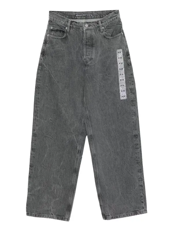 Alexander Wang Crystal Embellished Jeans - Grey