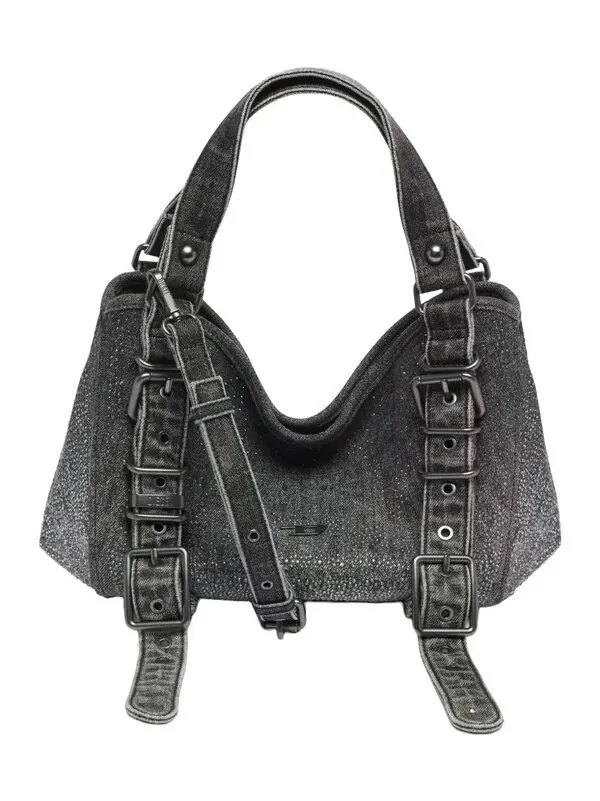 DIESEL® D-one Small Top Handle Bag In Crystal Solarised Denim - Grey