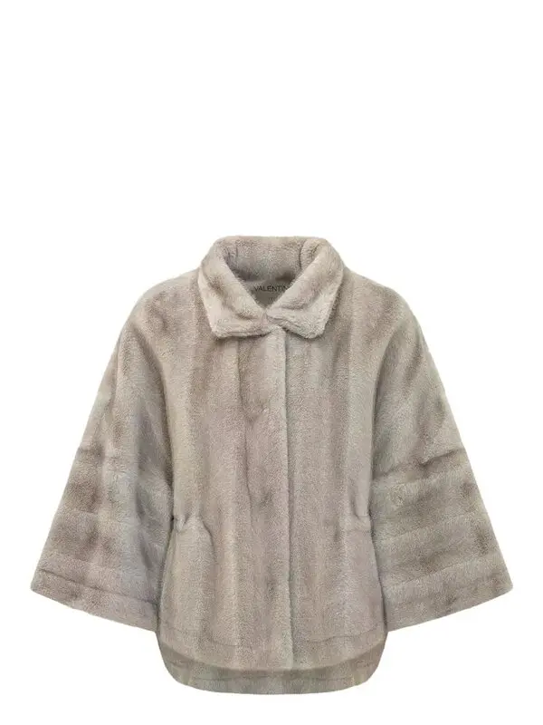 VALENTINI 1972 Faux Fur Wide-sleeve Jacket - Brown