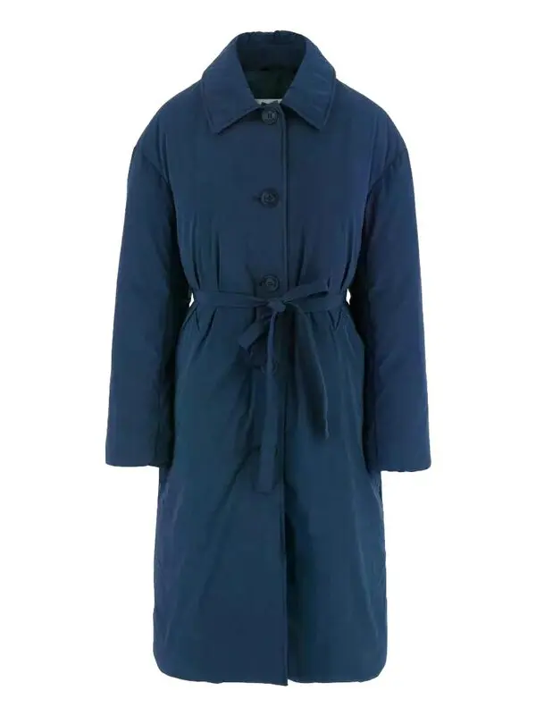 IENKI IENKI Belted Button-down Coat - Blue