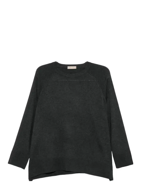 PUROTATTO Raglan Sleeve Sweater - Grey