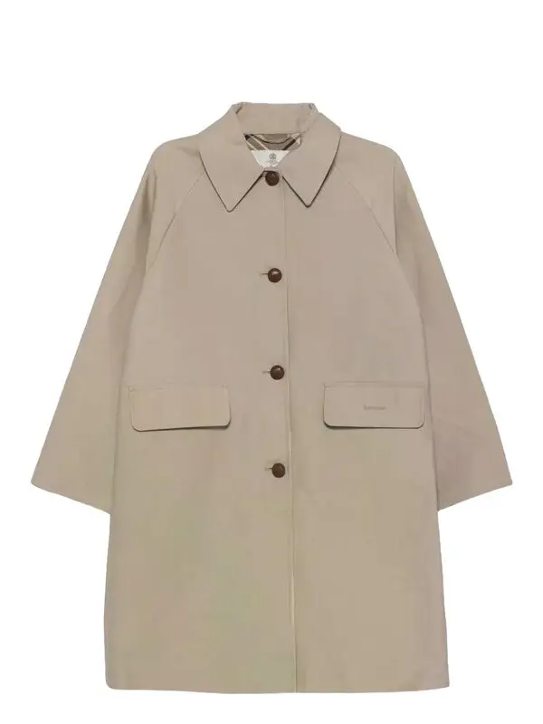 Barbour Check-cuff Embroidered Logo Jacket - Neutrals