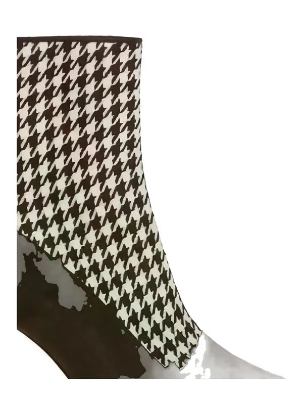 Manolo Blahnik Houndstooth Ankle Boots - Brown