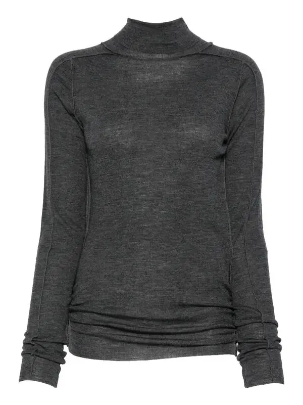 Soeur Lois Roll-neck Long-sleeve T-shirt - Grey