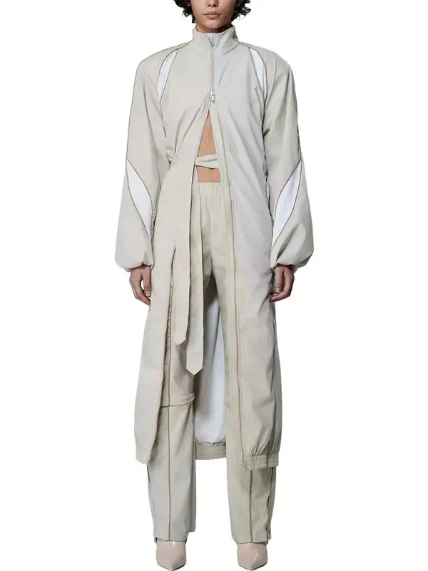 SRVC STUDIO Slash Zip-fastening Coat - Neutrals