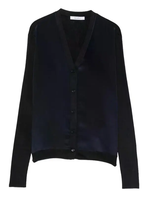 Max Mara Ninfee Silk-blend Cardigan - Blue
