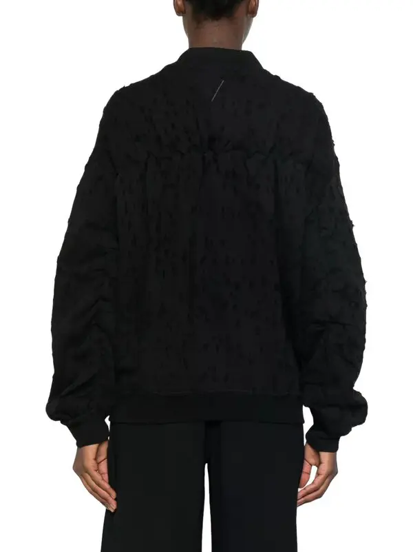THOM KROM Distressed Ruched-sleeve Jacket - Black