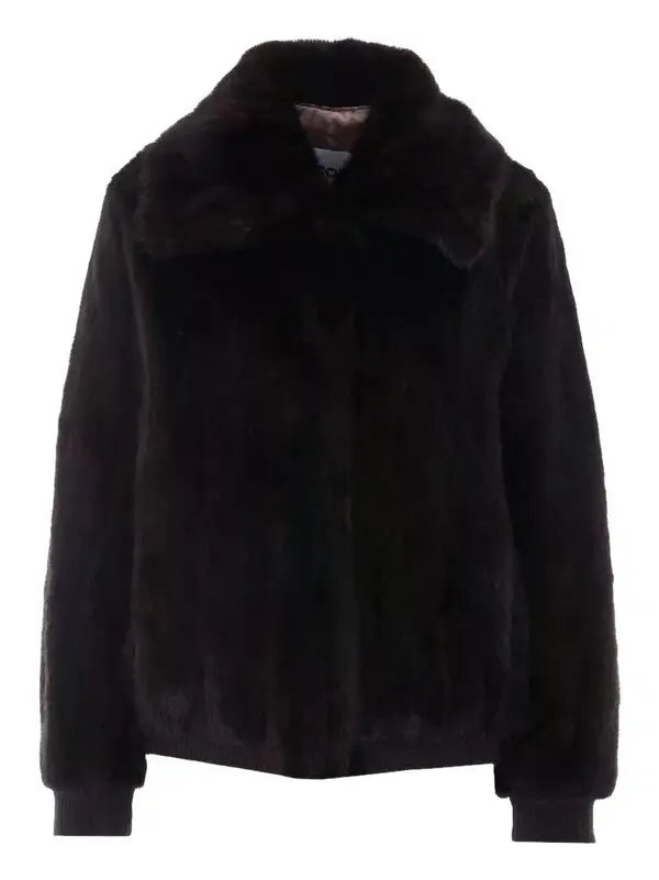 IACOPA Faux-fur Ribbed-trim Jacket - Brown
