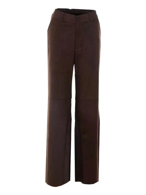 ELEH Wide-leg Trousers - Brown