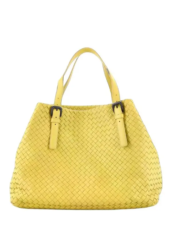 Bottega Veneta A-shape Intrecciato Nappa Large Tote Bag - Yellow