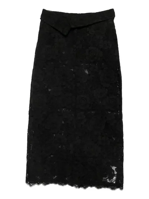 Simone Rocha Lace Embellished Belted Skirt - Black