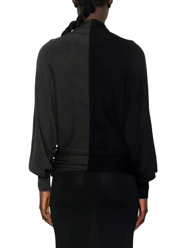 Jacquemus Two-tone Knit Top - Black