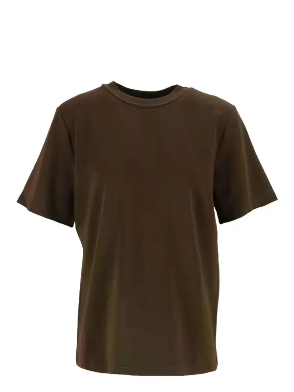 ELEH Crew-neck T-shirt With Textured Jersey - Brown