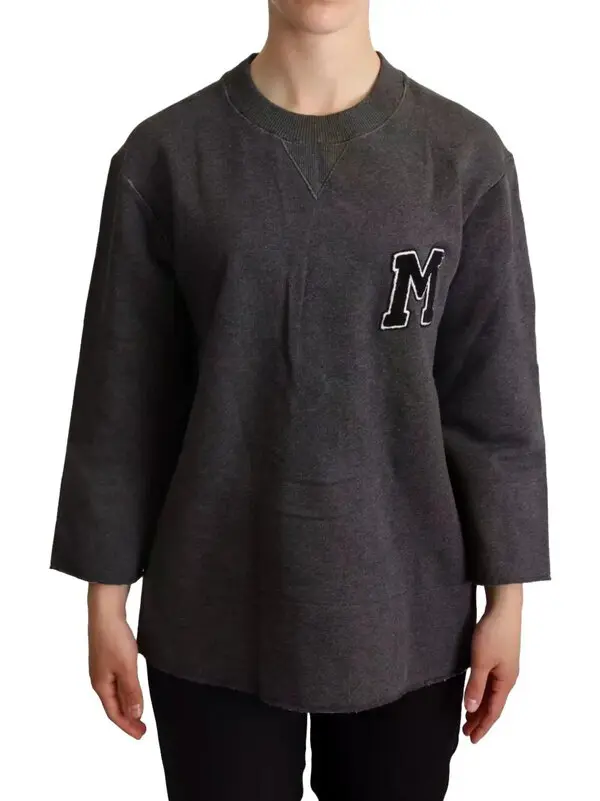 Dolce & Gabbana Embroidered Raw-hem Sweater - Grey