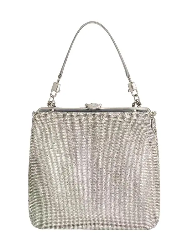 Dolce & Gabbana Dina Crystal Mesh Shoulder Bag - Silver