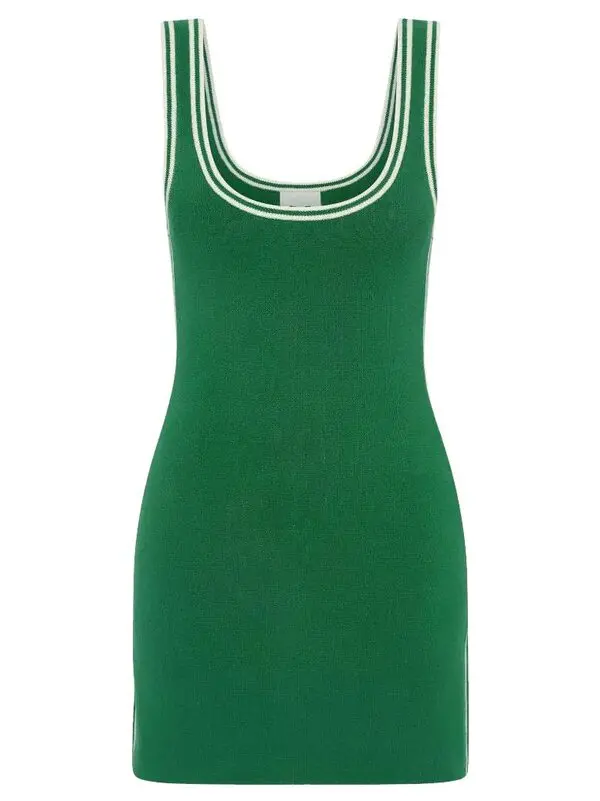 The Upside Mini Lori Side-stripe Knit Dress - Green