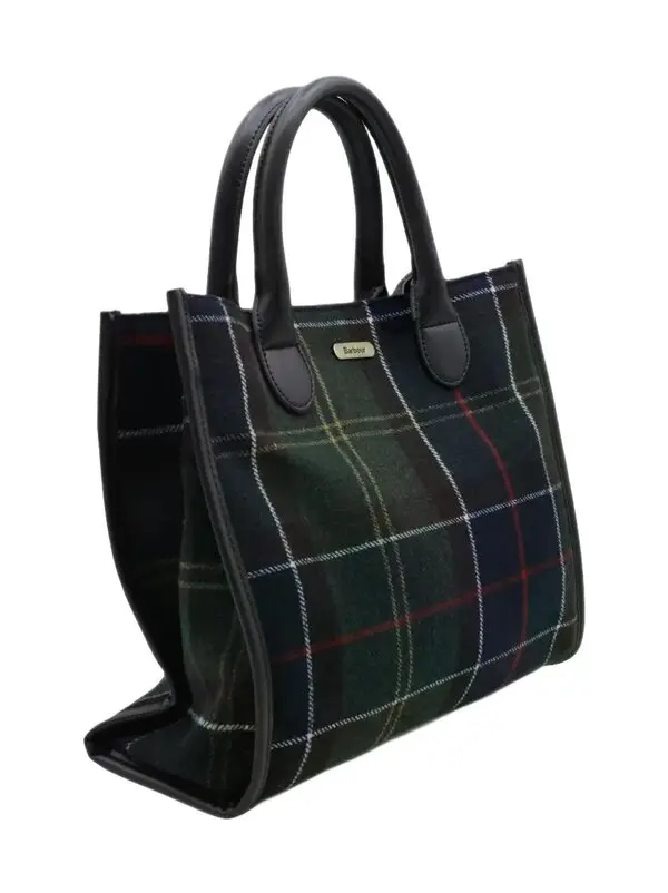 Barbour Tartan Tote Bag - Green