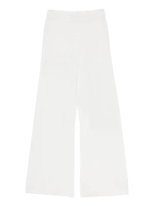 Max Mara High-waisted Wide-leg Track Pants - White