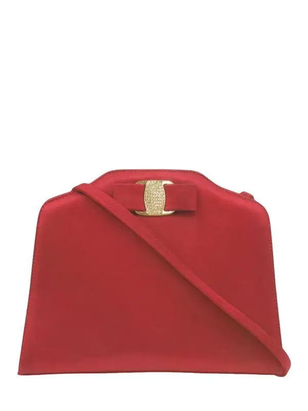 FERRAGAMO 1980-1990 Vara Bow Crossbody Bag - Red