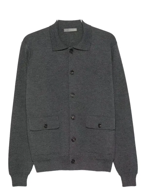 Corneliani Button-down Flap-pocket Sweater - Grey