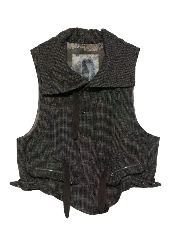 ZIGGY CHEN Paneled Gilet - Grey