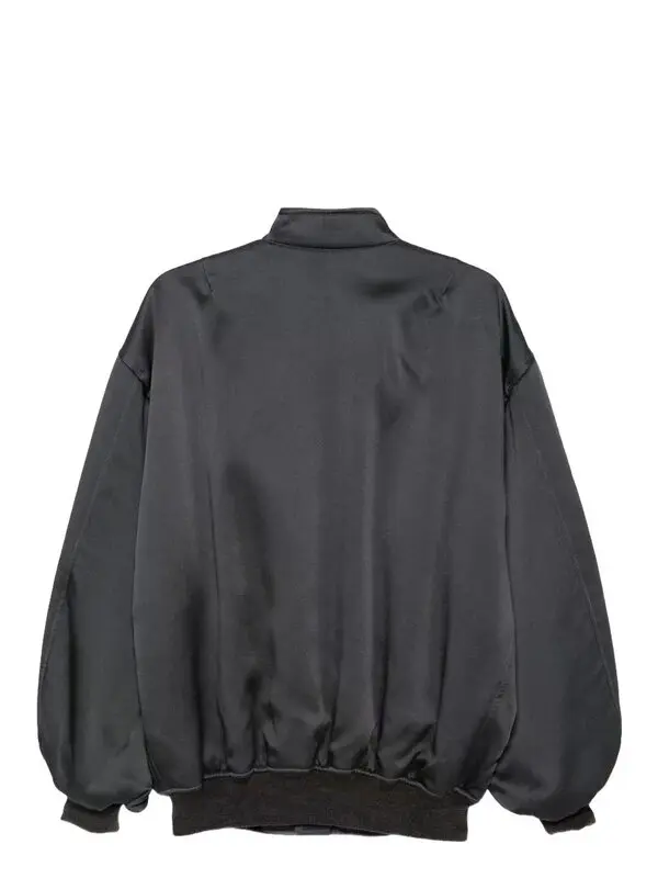 Federica Tosi Satin-finish Bomber Jacket - Grey