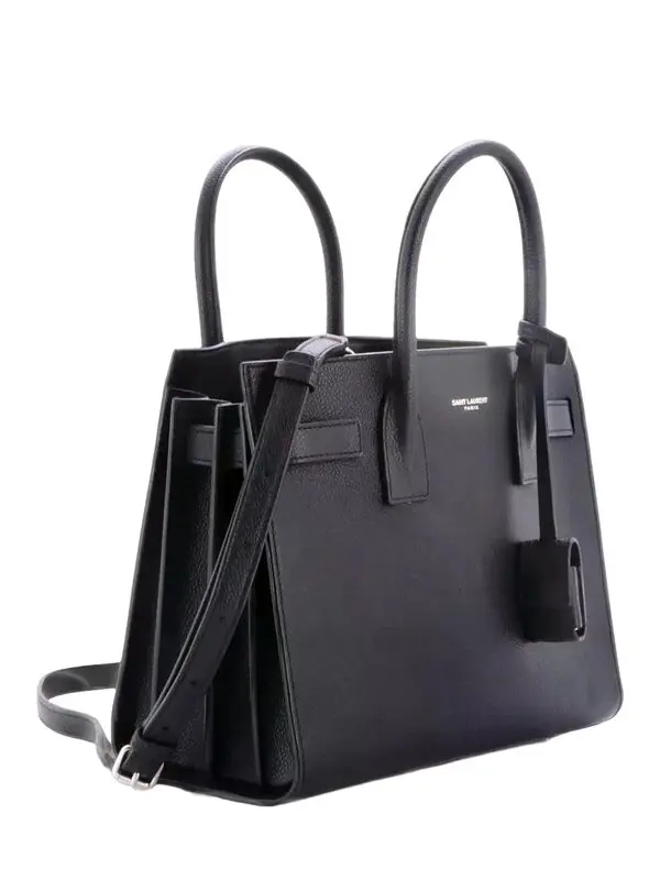 Saint Laurent Sac De Jour Nm Bag Leather Baby Tote Bag - Black