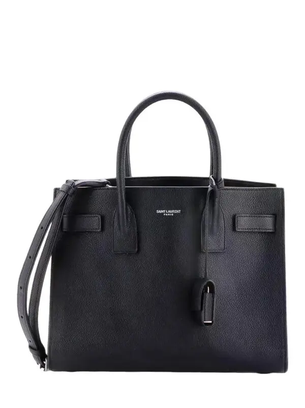 Saint Laurent Sac De Jour Nm Bag Leather Baby Tote Bag - Black