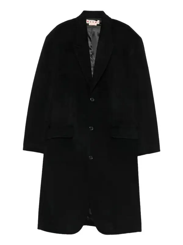 Marni Single-breasted Coat - Black