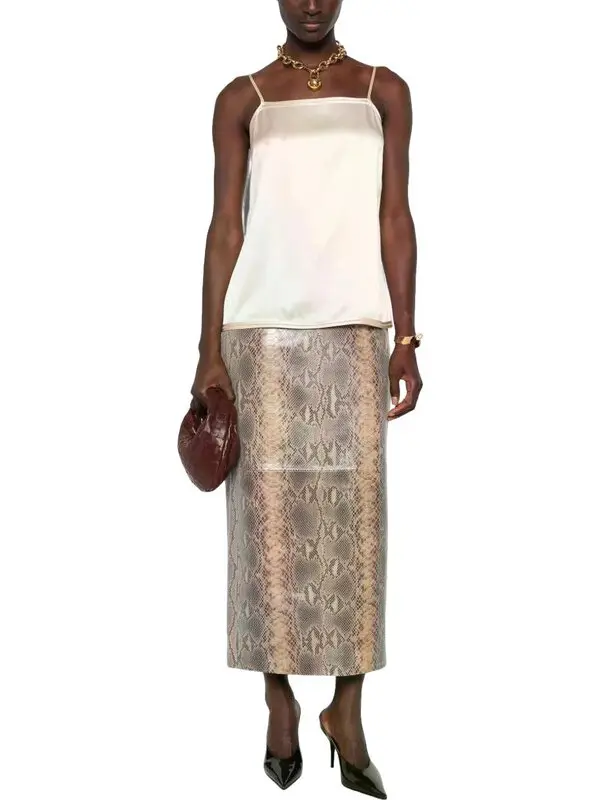 JOSEPH Satin-finish Spaghetti Strap Top - Neutrals