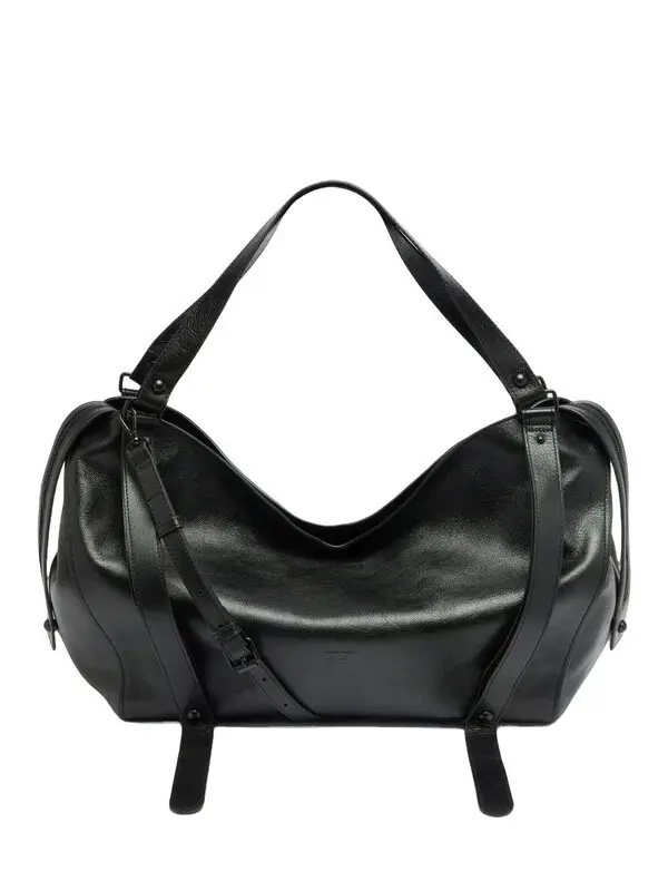 DIESEL® D-one Large Leather Top Handle Bag - Black