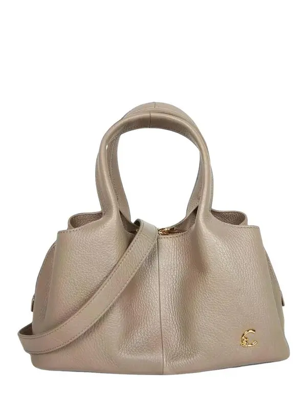 COCCINELLE Grained Leather Tote Bag - Neutrals
