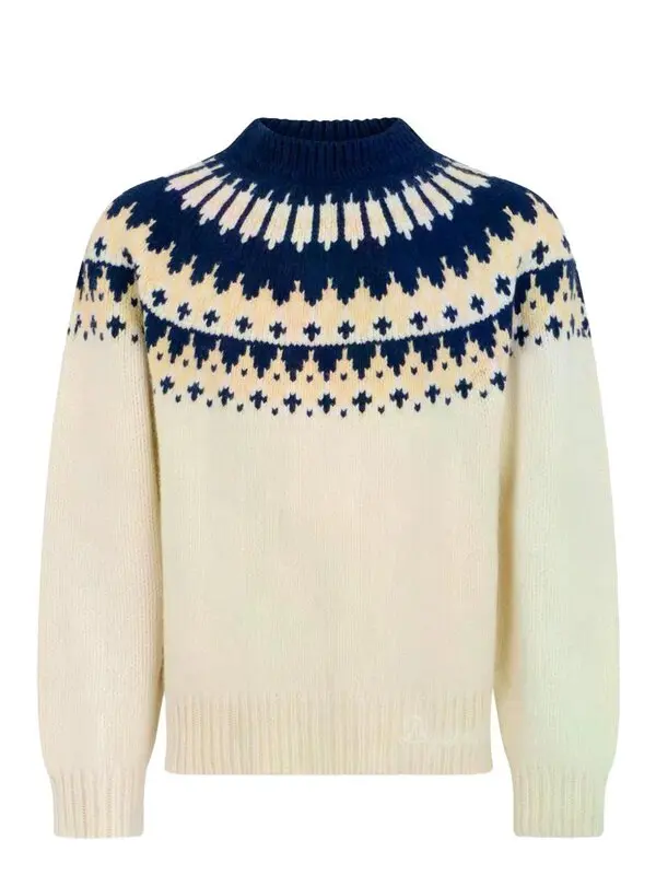 Dsquared2 Hybrid Chevron Jacquard Pullover - Neutrals