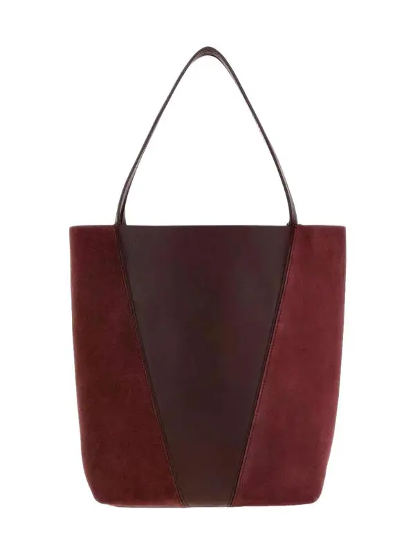 Chloé Spin Leather Suede Tote Bag - Red