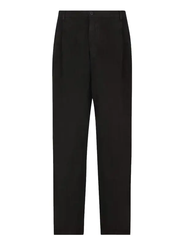 MASSIMO OSTI STUDIO Pleated Logo-patch Trousers - Black