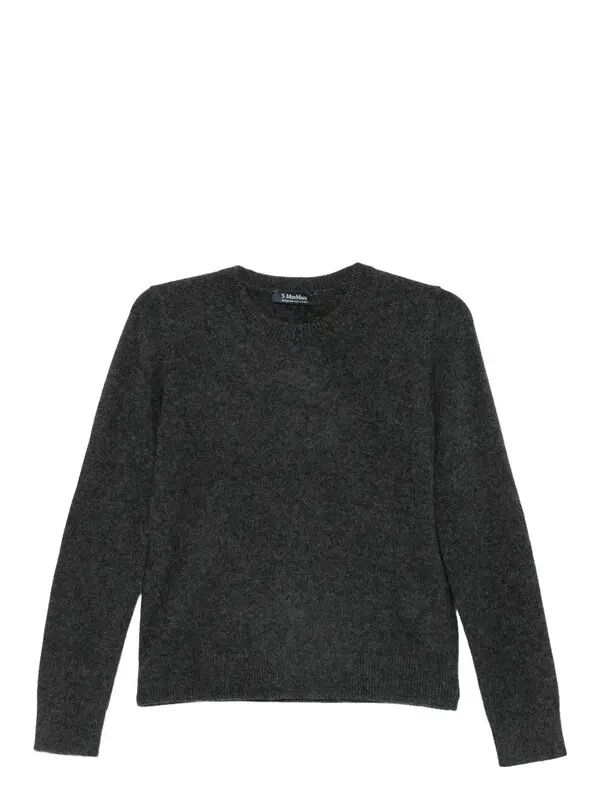 Max Mara Crew Neck Long Sleeve Sweater - Grey