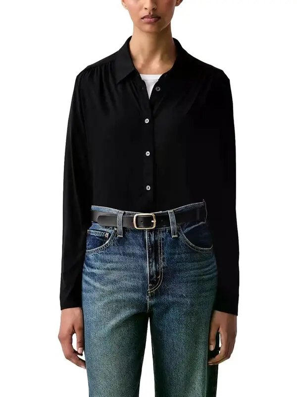 Marc O'polo Gathered Long-sleeve Shirt - Black