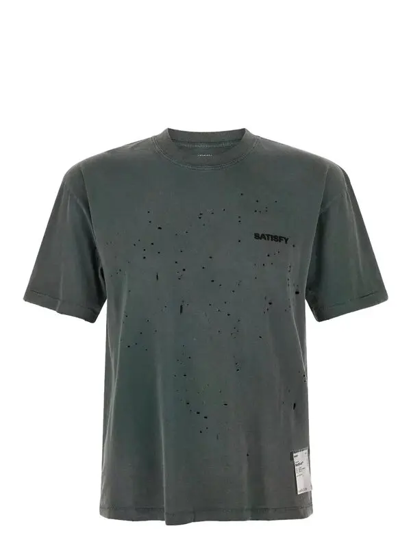 Satisfy Mothtech Logo-print T-shirt - Grey