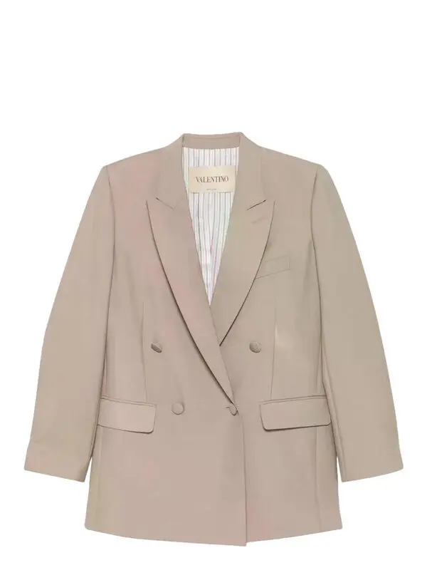 Valentino Garavani Double-breasted Peak-lapel Jacket - Neutrals