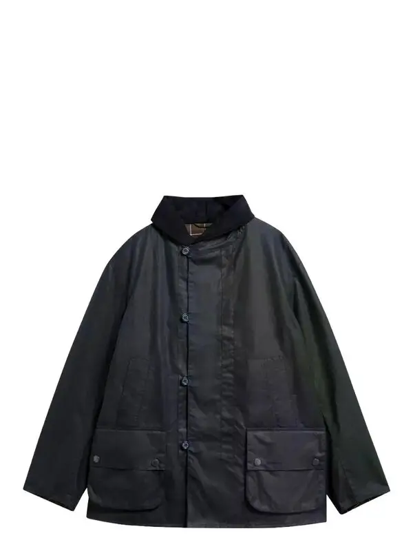 Barbour Macdale Waxed-cotton Corduroy-collar Jacket - Blue