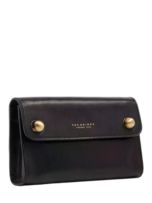 THE BRIDGE Flap-closure Clutch Bag - Black