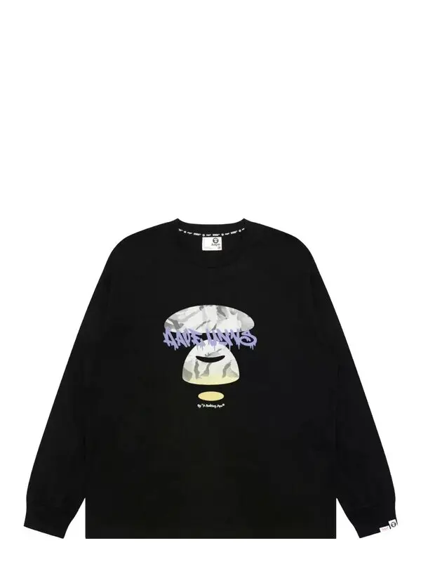 AAPE BY *A BATHING APE Moonface-print T-shirt - Black