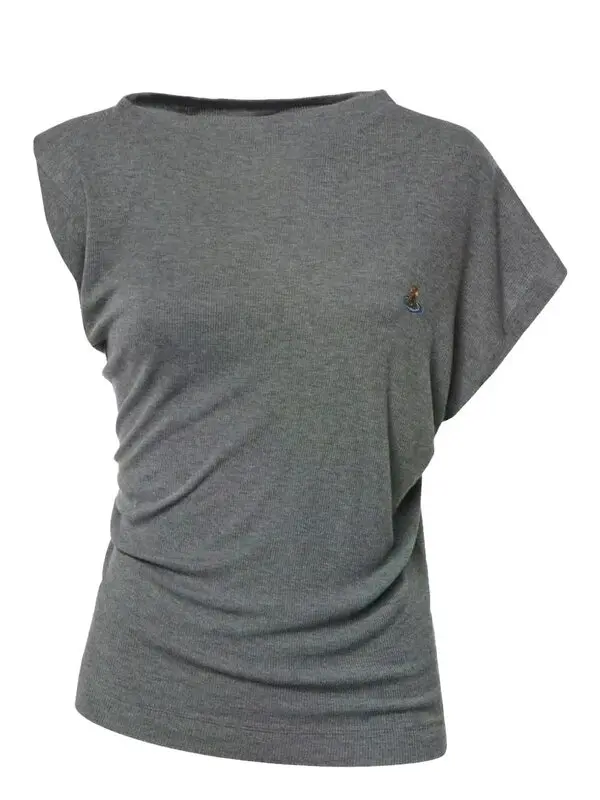 VIVIENNE WESTWOOD Asymmetric Draped Top - Grey