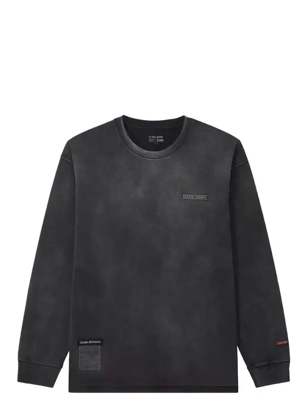 Izzue Faded-effect Logo-patch T-shirt - Black