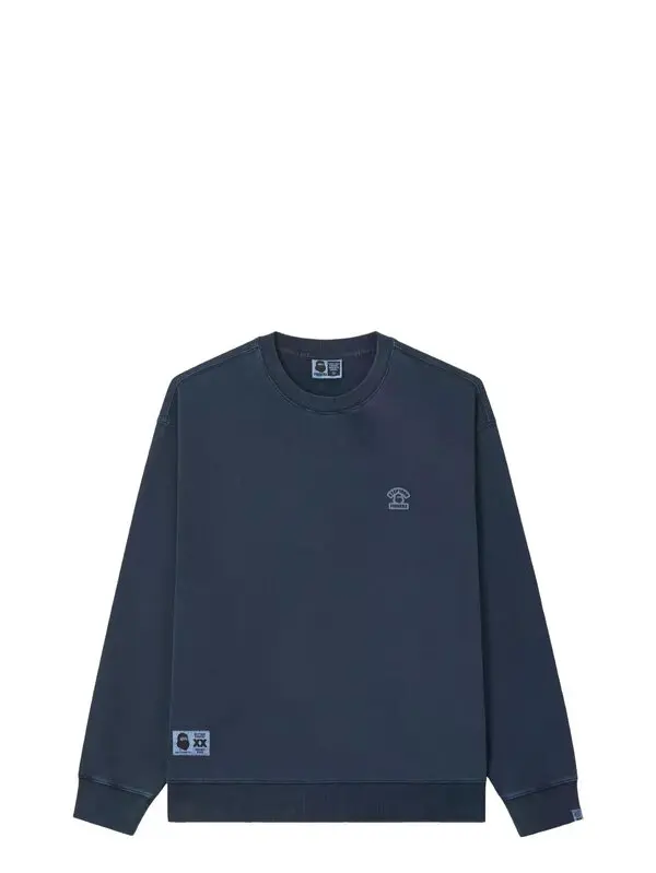 FINGERCROXX Crewneck Sweatshirt With Logo Patch - Blue