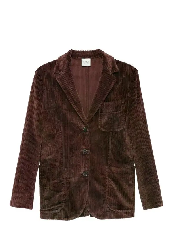 19.61 MILANO Corduroy Single-breasted Coat - Brown