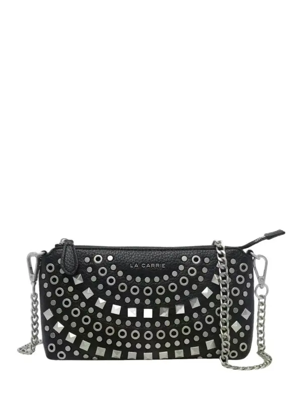 LA CARRIE Stud Embellished Crossbody Bag - Black