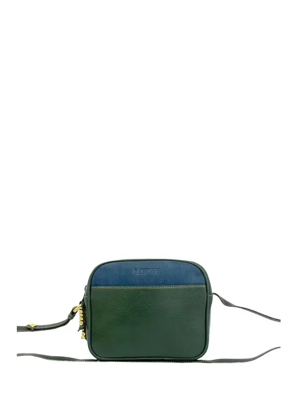 Loewe Leather Velazquez Twist Crossbody Bag - Green
